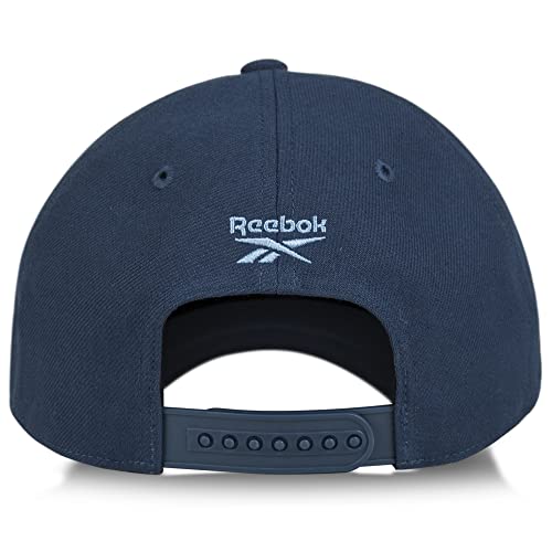 Reebok Medium Curved Brim with Breathable Design Classic Ballcap with Adjustable Snapback for Men and Women (One Size Fits Most), Batik Blue