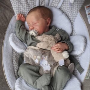 babeside lifelike reborn baby dolls boy - 17-inch baby soft body realistic-newborn baby dolls full body vinyl anatomically correct real life baby dolls with toy accessories for kids age 3+