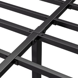 Neslime 14 Inch Full Size Bed Frame No Box Spring Needed, Heavy Duty Metal Platform Bed Frame Full, Heavy Duty, Easy Assembly and Noise Free, Black