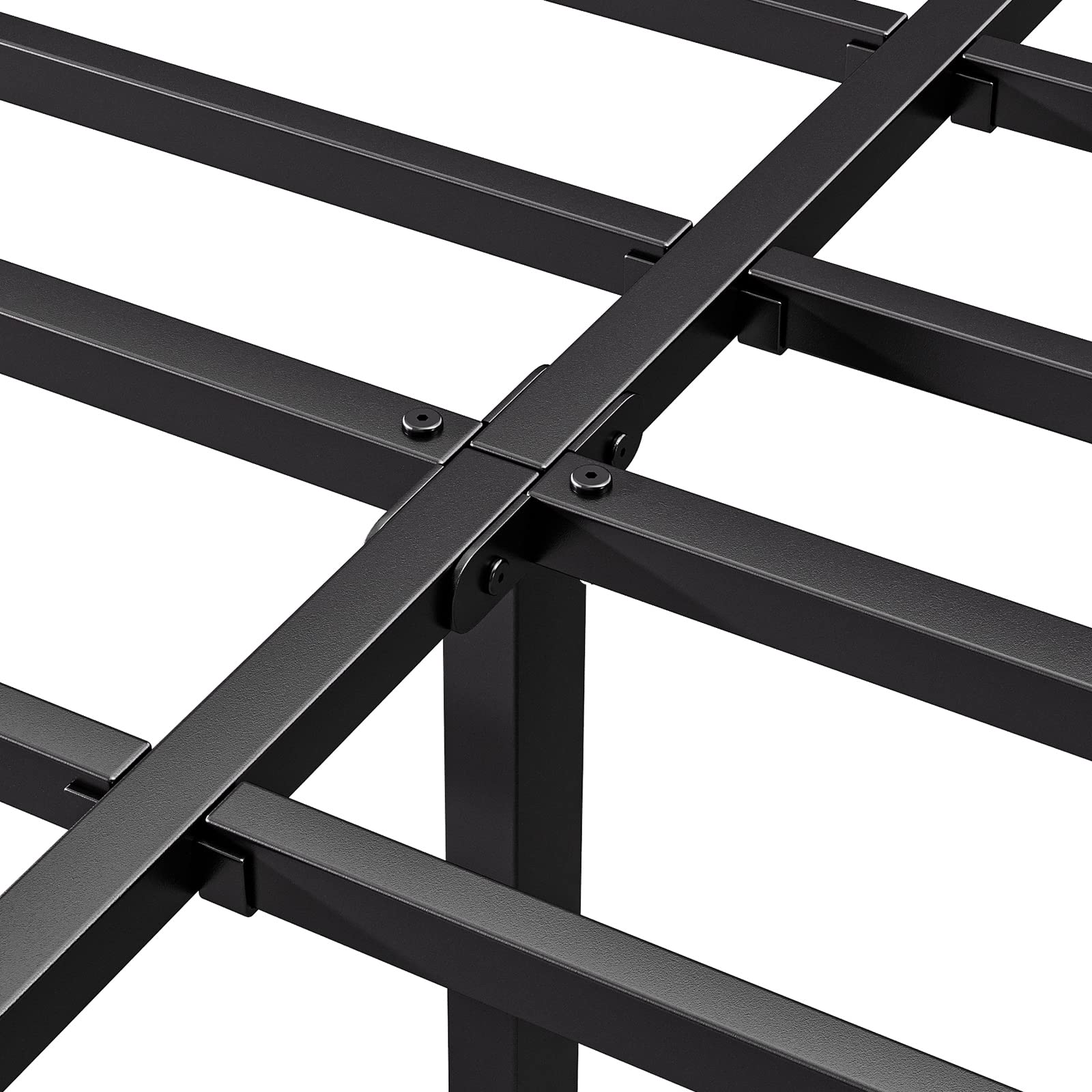 Neslime 18 Inch High Queen Bed Frame No Box Spring Needed, Heavy Duty Metal Platform Bed Frame Queen Size for Heavy People, Easy Assembly, Noise Free, Black