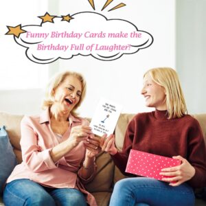 Funny Birthday Card for Women Men, Happy 40th 50th 60th 70th 80th 90th Birthday Cards for Dad Mom Sister Brother Friend, Happy Birthday Card for Grandma Grandpa with Sticker And Envelopes