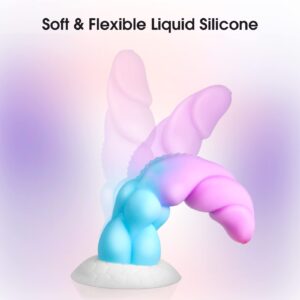 Realistic Monster Dildo for Women: 8.5" Big Huge Anal Dildo with Strong Suction Cup for Hands-Free Play, Liquid Silicone G Spot Dragon Dildo Prostate Massager Adult Sex Toys for Women, Men