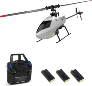 goolrc c129 v2 rc helicopter, 4 channel remote control helicopter with 6-axis gyro, 2.4ghz rc aircraft with 3d flips, altitude hold, one key take off/landing and 3 batteries for adults and beginners