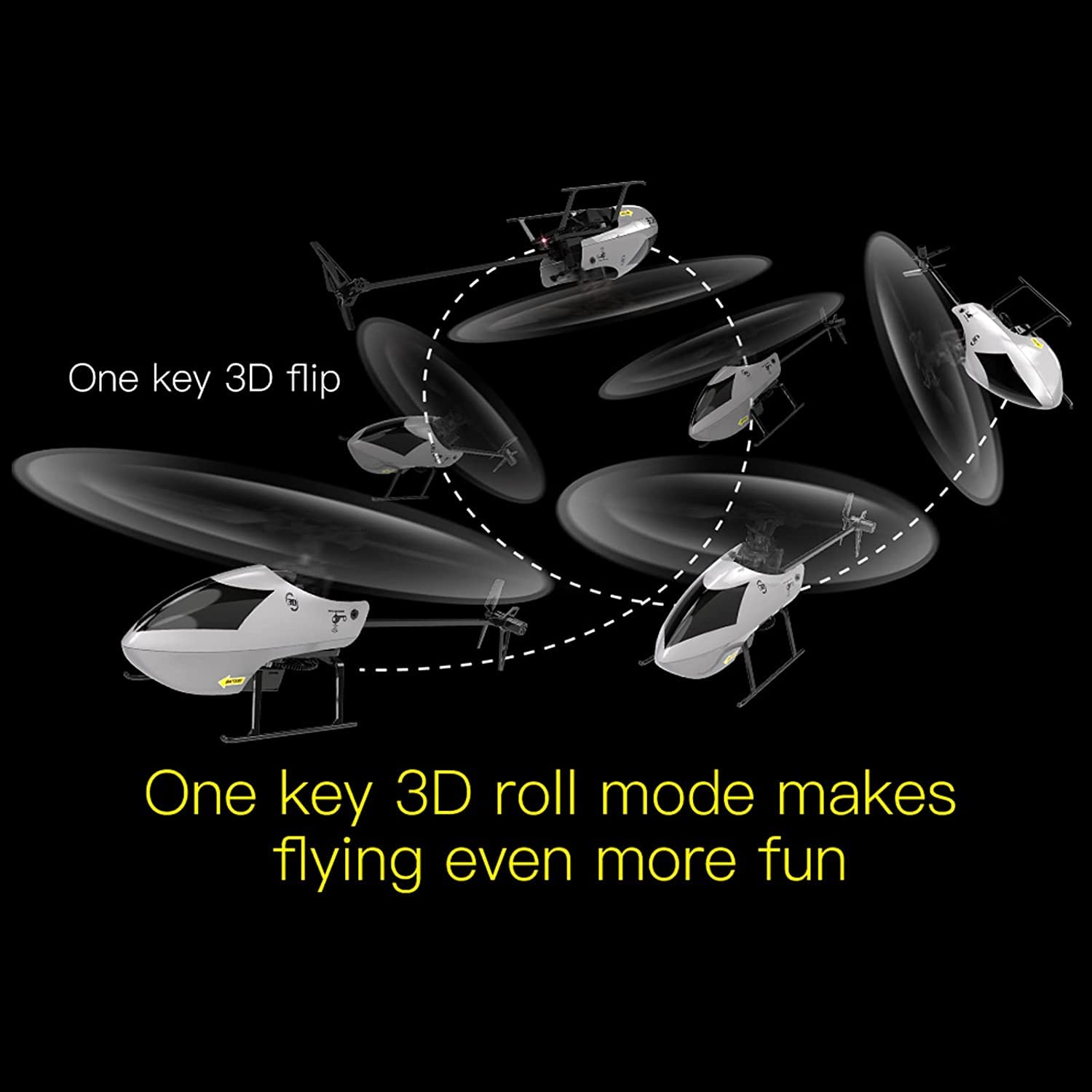 GoolRC C129 V2 RC Helicopter, 4 Channel Remote Control Helicopter with 6-Axis Gyro, 2.4GHz RC Aircraft with 3D Flips, Altitude Hold, One Key Take Off/Landing and 3 Batteries for Adults and Beginners