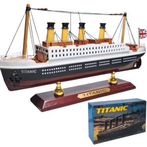 SAILINGSTORY Wooden Titanic Model Cruise Ship Liner 1/800 Scale Replica 12" Titanic Ship Toys Gifts