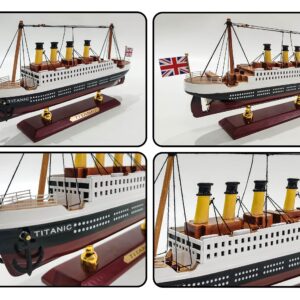 SAILINGSTORY Wooden Titanic Model Cruise Ship Liner 1/800 Scale Replica 12" Titanic Ship Toys Gifts