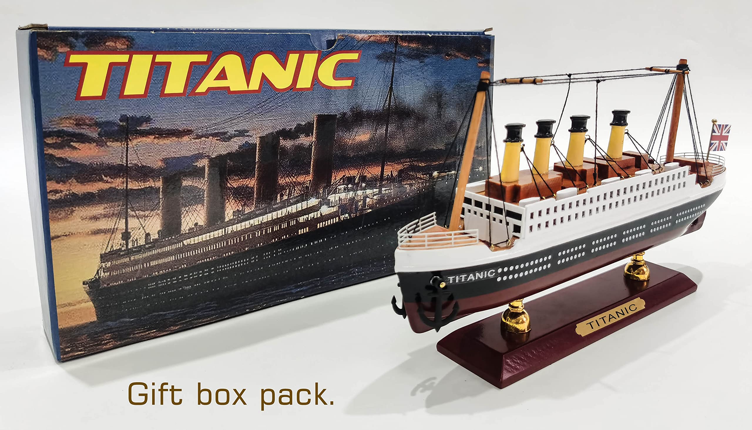 SAILINGSTORY Wooden Titanic Model Cruise Ship Liner 1/800 Scale Replica 12" Titanic Ship Toys Gifts