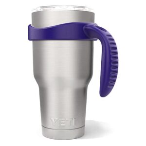 alafat tumbler handle for 30 oz yeti rambler cooler cup, rtic mug, sic, ozark trail grip and more tumbler mugs - bpa free (purple)