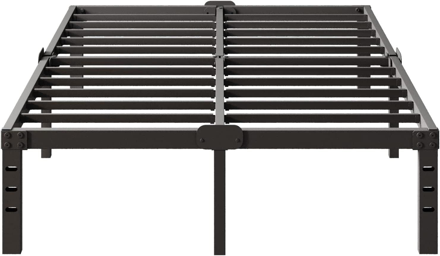 Kilyssa Full Size Bed Frame 16 Inch Black Heavy Duty Metal Platform/Maximum Storage/Mattress Foundation/Steel Slats Support/Noise Free/No Box Spring Needed