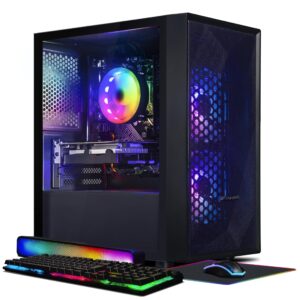 stgaubron gaming desktop pc,intel core i5 3.3ghz up to 3.7ghz,geforce rtx 2060 6g gddr6,16g ram,512g ssd,wifi,bt 5.0,rgb fan x 3,rgb keybaord & mouse,rgb mouse pad,rgb bluetooth sound bar,w10h64