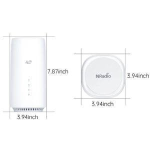 NRadio New AC1200 Dual Band Unlocked 4G LTE Modem Router with SIM Card Slot, EC25-AFXD Qualcomm Chipset and Built-in 8 Antennas for Home Office, Cellular Backup and Remote Area Networks.C8-450