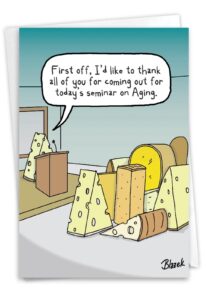 nobleworks hysterical birthday greeting card with 5 x 7 inch envelope (1 card) bdaycheese aging c10299bdg