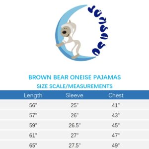 COSUSKET Snug Fit Unisex Adult Onesie Pajamas, Sherpa Bear Animal One Piece Halloween Costume Sleepwear Homewear