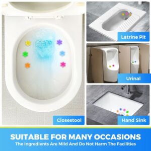 ZENUTA 6Pcs Toilet Bowl Cleaner, 6 Kinds of Scent Toilet Cleaner Gel Stamp Kit for Bathroom Clean, Flower Toilet Gel Stamp,Toilet Stamp Cute Shape Includes Dispenser and Gel