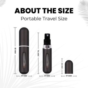 VIGOR PATH Portable Mini Refillable Perfume/Cologne Atomizer Bottle - great for travel, parties and events - Travel & toiletry accessory great for both men and women - 5ml/0.2oz (Variety Pack of 3)