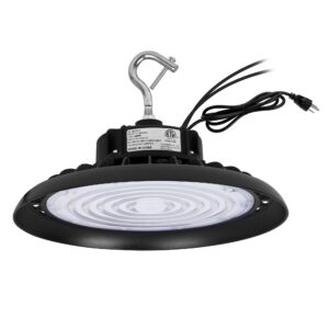 nature white 4000k high bay led light 150w 0-10v dimmalbe,etl certified ufo high bay led shop light for factory work shop gym