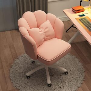 home office desk butterfly chair with mid-back upholstered modern tufted computer task chair swivel height adjustable velvet accent chair………