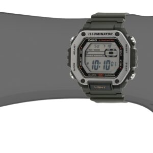 Casio LED Illuminator 10-Year Battery 1/100 Second Stop Watch | Daily Alarm Men's Watch MWD-110H-3AV