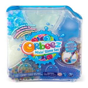 orbeez mixin’ slime set with 2500+ orbeez (micro, shimmer, marble & glow in the dark), 5 tools, storage, one & only, sensory toys for kids ages 5+