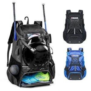 vigegari youth baseball bag, baseball backpack for boys,youth, adults-bat bag, softball bag, t-ball, softball equipment & accessories for bat, glove holder, helmet, shoes compartment, baseball gifts