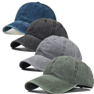 4 packs men women baseball sun hats summer vintage washed distressed baseball cap dad golf hat for men women