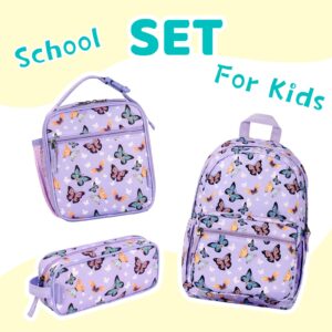 Choco Mocha Girls Lunch Box for School, Tie Dye Lunch Bag for Kids, Pink Purple