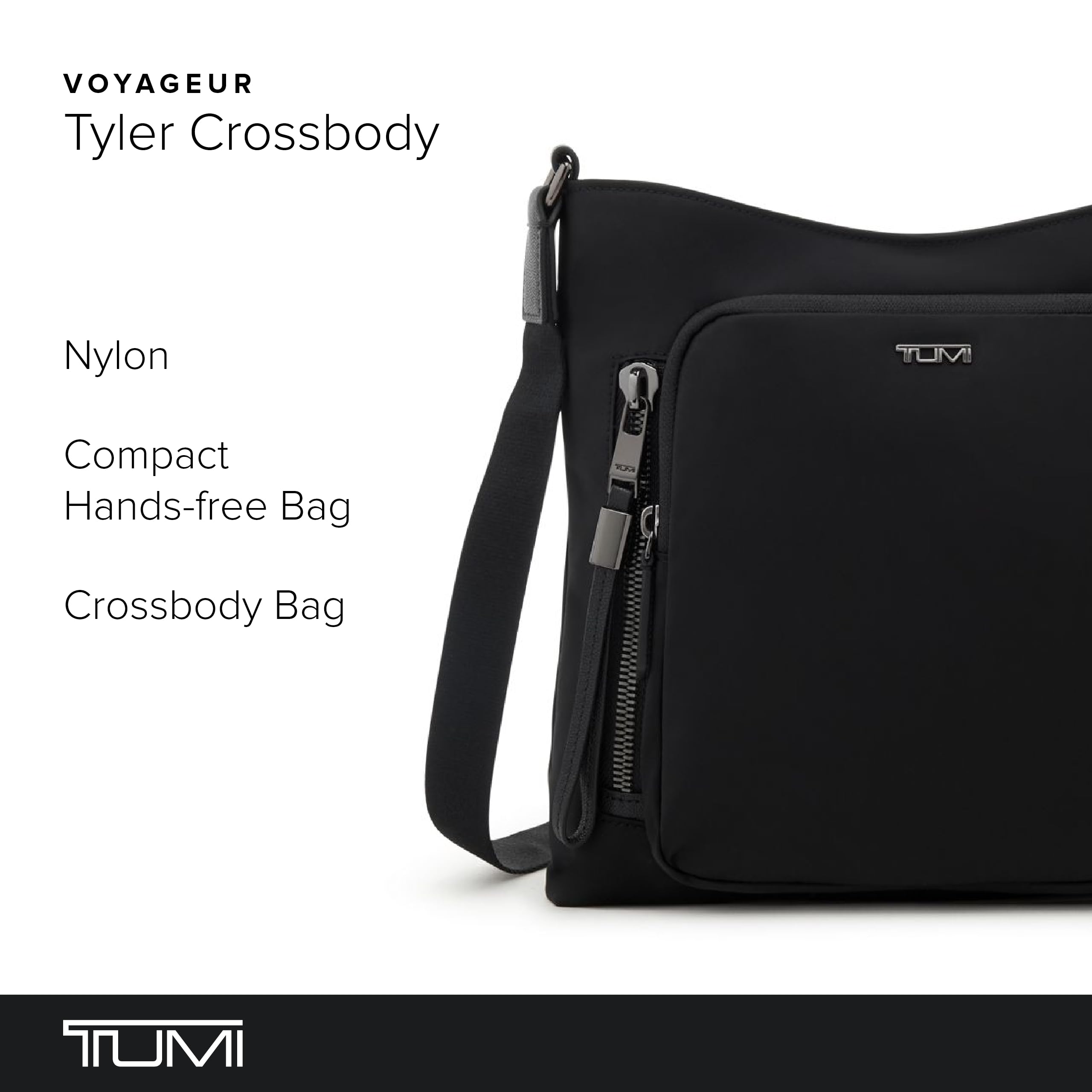 TUMI - Voyageur Tyler Crossbody - Women's Crossbody Bag for Everyday Use - Bags for Travel - Black/Gunmetal