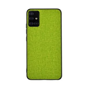 olobbird light thin comfortable skin-friendly canvas phone case for samsung galaxy a10 20 a30 a40 a50 a70 a80 a90 e s back cover. personalized popular creative durable bumper(green,a10)