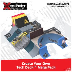 TECH DECK, Pyramid Shredder, X-Connect Park Creator, Customizable and Buildable Ramp Set with Exclusive Fingerboard, Kids Toy for Ages 6 and up