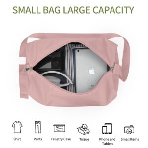 Small Gym Bag for Women Waterproof Workout Bags Mini Duffle Bag for Men Sports Bag Dance Bag Cute Yoga Exercise Bag with Wet Pocket for Exercise Camping Swiming Beach Yoga Dance Pink