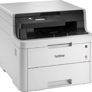 Brother L3290CDW Wireless Compact Digital Color Laser All-in-One Printer, Duplex Printing, 25ppm, 250-sheet, Print Scan Copy 600 x 2400 dpi, Compatible with Alexa, Bundle with JAWFOAL Printer Cable.