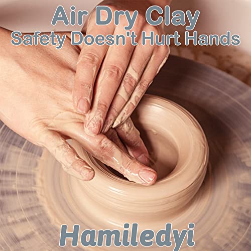 Hamiledyi 6.6LB Natural Air Dry Clay Self Hardening Pottery Clay Oven Bake Clay All Purpose Modeling Clay for Sculpting Ceramic DIY Art Class for 15+ Years Old (Light Gray)