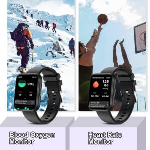 1.95'' Smart Watches for Men Women Make/Answer Call, Fitness Watch with AI Control Call/Text, Smart Watch for Android Phones Iphone Compatible, 107 Sports Blood Pressure Heart Rate Monitor Pedometer