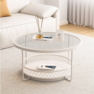 JUFU Round Glass Table Top,18in Patio Table Tops,3/8" Thick Tempered Table Top with Pencil Polished Edge,Transparent Flat Circular Sheet Ideal for Patio,Dining,Coffee,Side Table