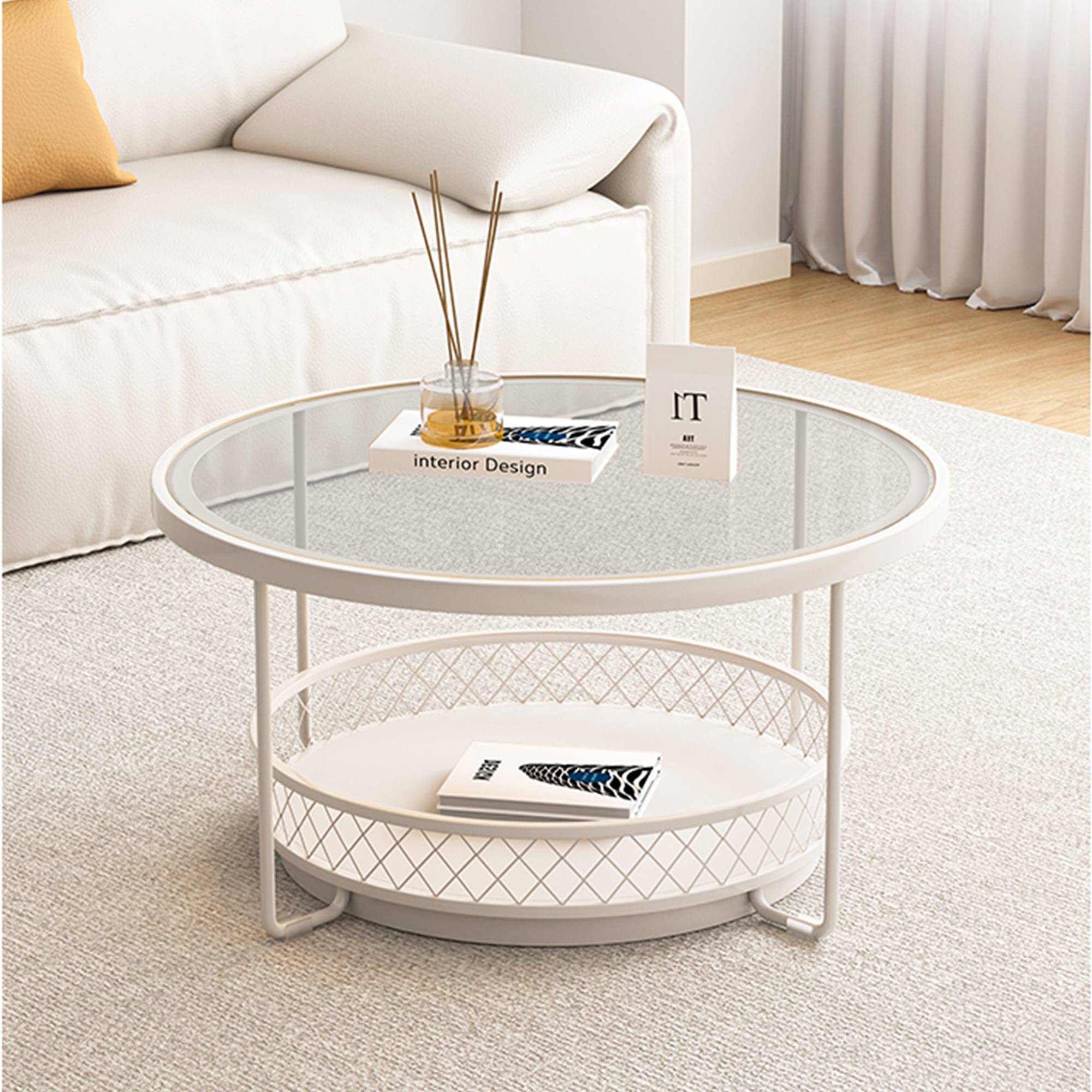 JUFU Round Glass Table Top,40in Patio Table Tops,3/8" Thick Tempered Table Top with Pencil Polished Edge,Transparent Flat Circular Sheet Ideal for Patio,Dining,Coffee,Side Table