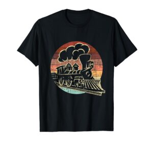 retro vintage model train - railroad locomotive lover trains t-shirt