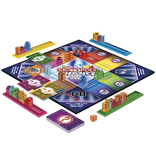 Hasbro Gaming Monopoly Chance Board Game for Adults and Kids | Fast-Paced Family Party Game | Ages 8+ | 2-4 Players | 20 Mins. Average