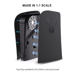 PS5 Console Face Plates,Playstation 5 Accessories with Fan Vents Faceplate，with Dust Filter for Cooling Vents,Shockproof ABS Shell Cover Case - Digital Edition