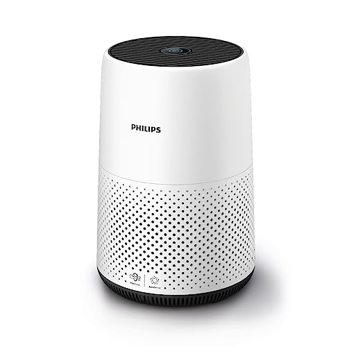 PHILIPS Air Purifier 800 Series, Purifies Rooms up to 698 sq ft (in 1h), 93 CMF Clean Air Rate (CADR), HEPA Filter, AHAM and Energy Star Certified, 99.99% allergen removal, AC0820/40, White