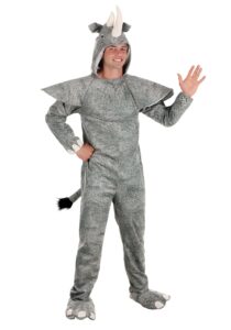 fun costumes rhinoceros adult x-large gray