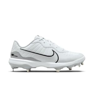 Nike Alpha Huarache Varsity 4 Low Metal Baseball Cleats White | Gray Size 9 Medium