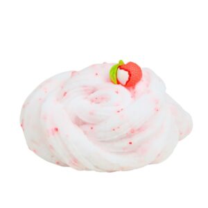 Lychee Bubble Tea Slush Slime (SCENTED) | Handmade Slime | Hippocampe Slimes (4OZ)