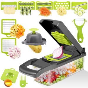 vegetable chopper, 12 in 1 hand held multifunctional vegetable cutter, fruits slicer and egg white separator