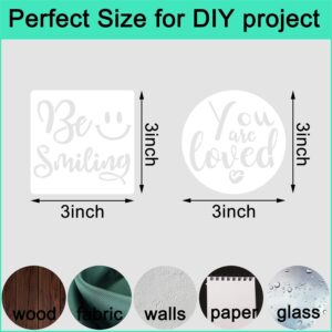 3 Inch Inspirational Word Stencils, 20 PCS Motivational Stencils Reusable Mylar Template Inspirational Quotes Stencils for Painting on Wood Wall Home Decor