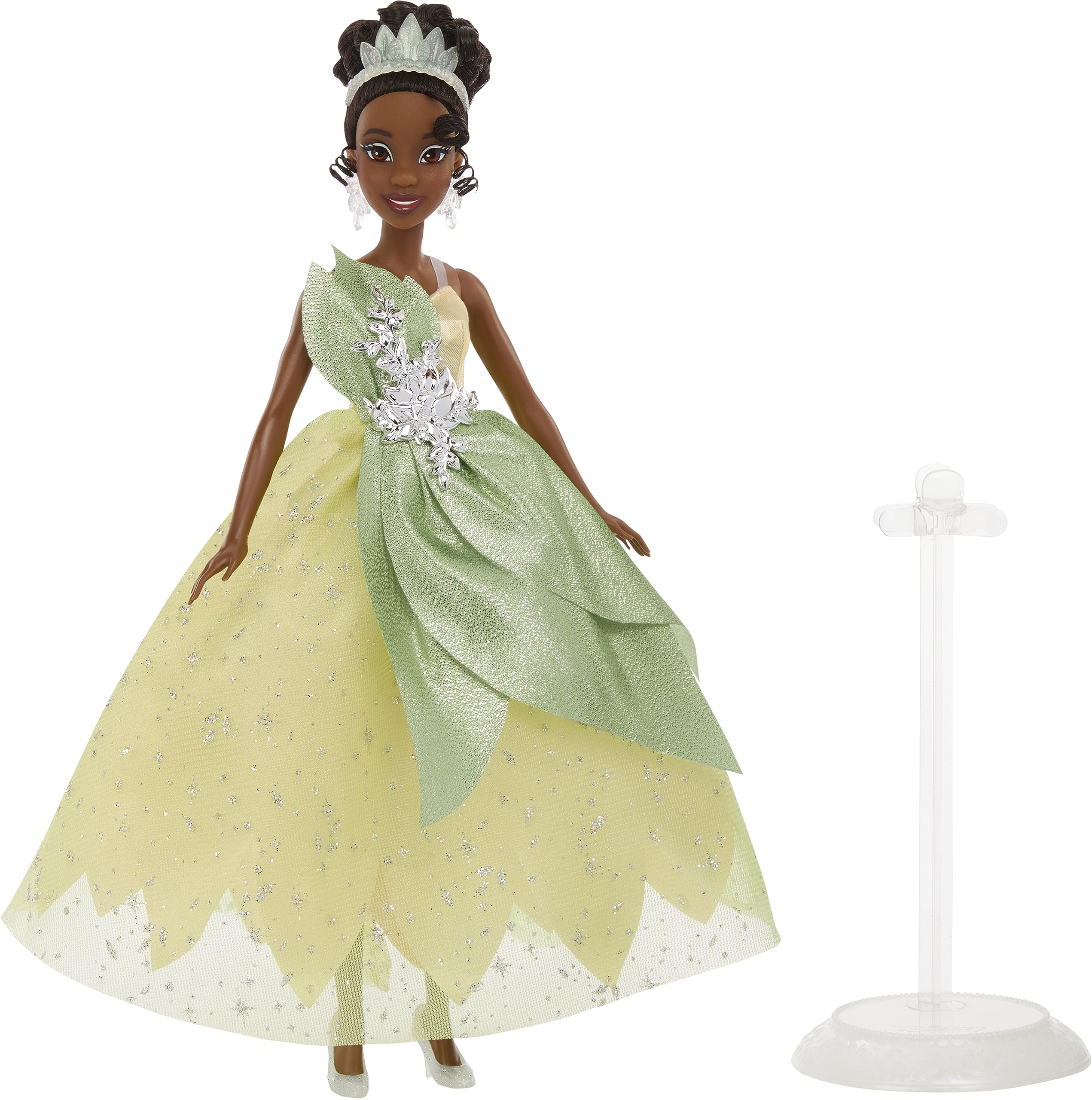 Mattel Disney Princess Toys, Collector Tiana Doll Celebrating Disney 100 Years of Wonder, Inspired by the Movie The Princess & The Frog