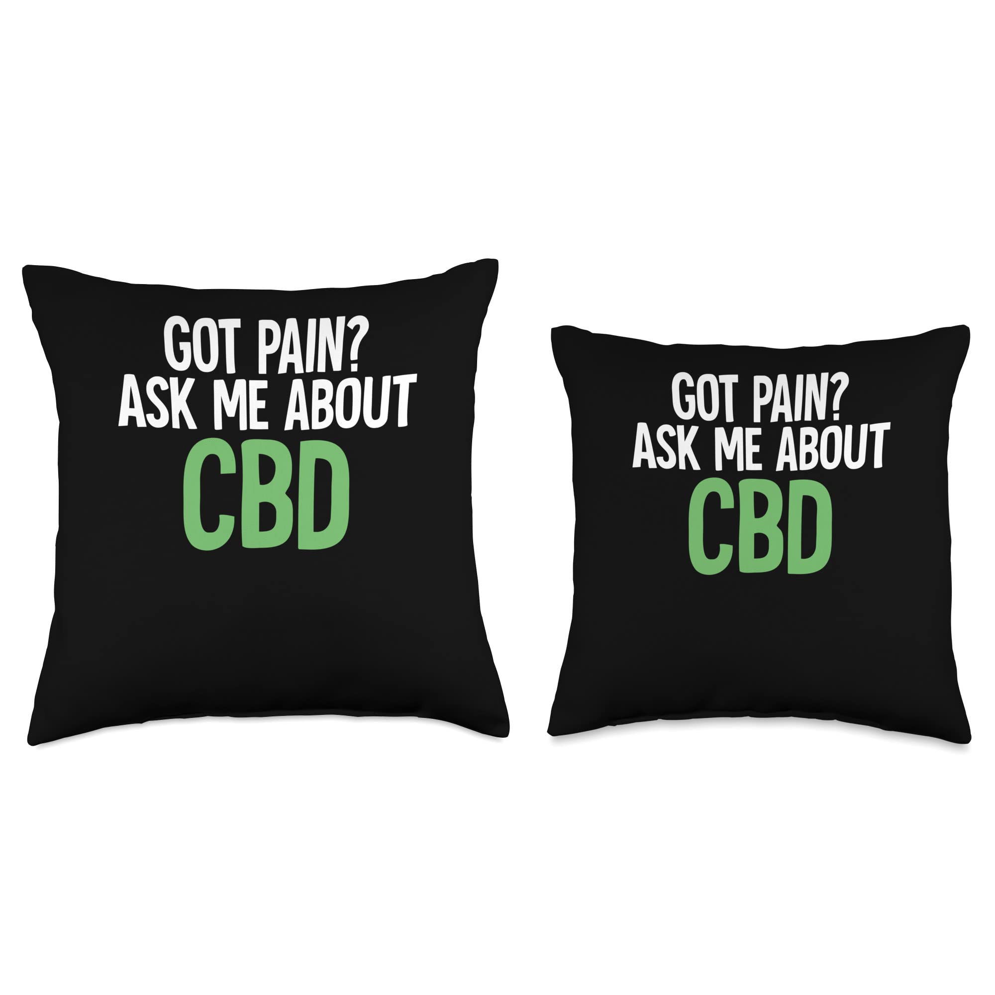 Ask Me About Cbd Throw Pillow