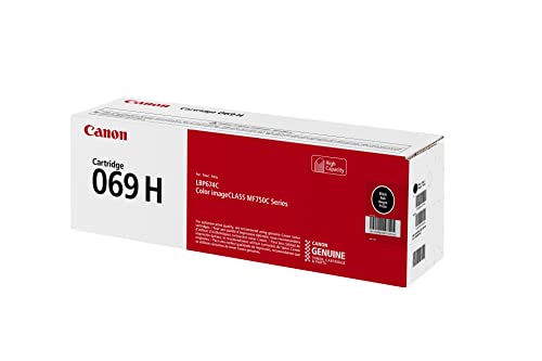 Canon 069 Black Toner Cartridge, High Capacity, Compatible to MF753Cdw, MF751Cdw and LBP674Cdw Printers