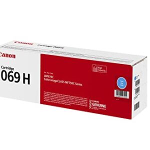 Canon 069 Cyan Toner Cartridge, High Capacity, Compatible to MF753Cdw, MF751Cdw and LBP674Cdw Printers