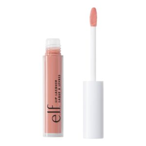 e.l.f. lip lacquer, nourishing, non-sticky ultra-shine lip gloss with sheer color, infused with vitamins a & e, vegan & cruelty-free, whisper pink