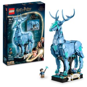 lego harry potter expecto patronum 76414 collectible 2-in-1 building set; birthday gift idea for teens or fans aged 14 and up; build and display patronus set for fans of the wizarding world